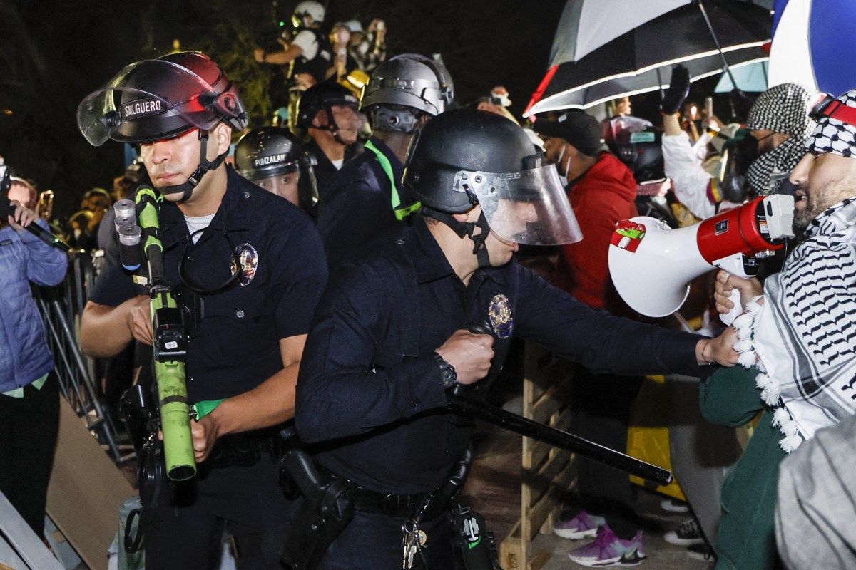 Police Shoot at UCLA Protesters as Encampment Cleared - Newsweek