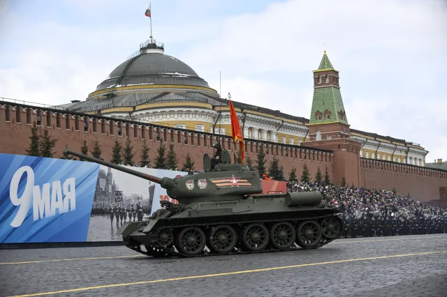 Putin Mocked Over Single Tank at Victory Parade - Newsweek