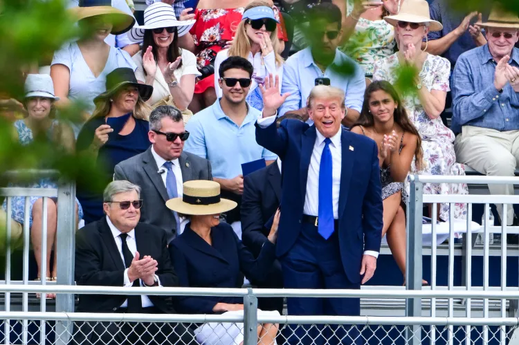 Melania Trump Laughs at Donald During Barron’s Graduation - Newsweek