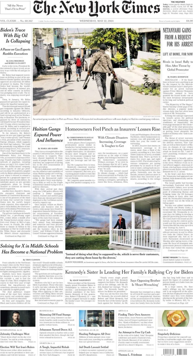 Today’s Front Pages: Trump Keeps his Mouth Shut, Trouble for Netanyahu ...
