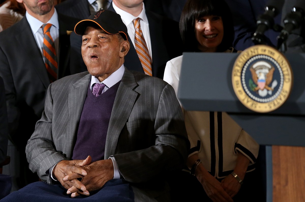 Former U.S. President Bill Clinton Spoke For 15 Minutes At Willie Mays ...