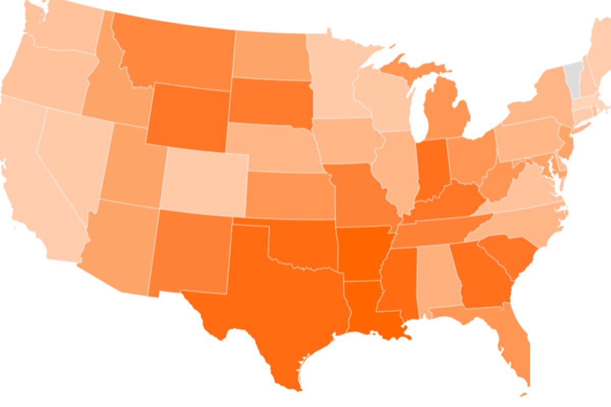 Map Reveals Worst US States For Gender Equality - Newsweek
