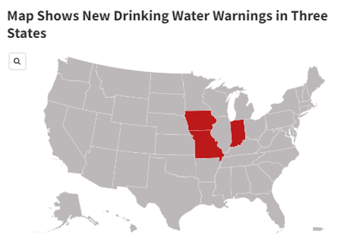 Map Shows New Drinking Water Warnings in Three States - Newsweek