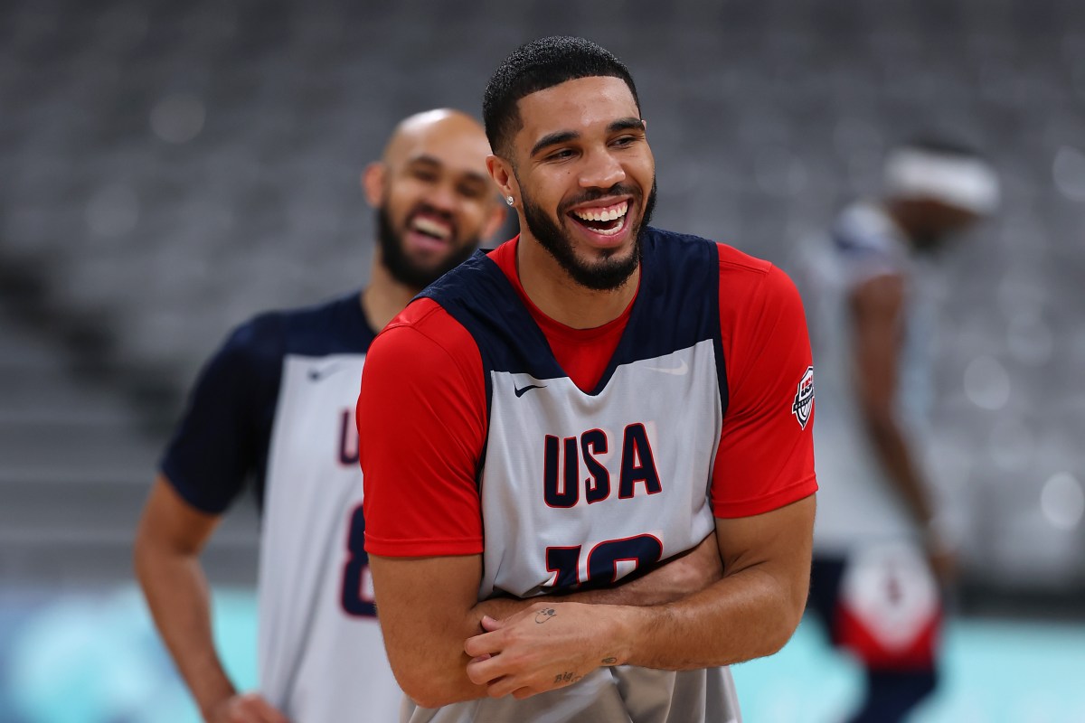 Jayson Tatum Starting as Team USA Unveils New Olympics Lineup vs South ...
