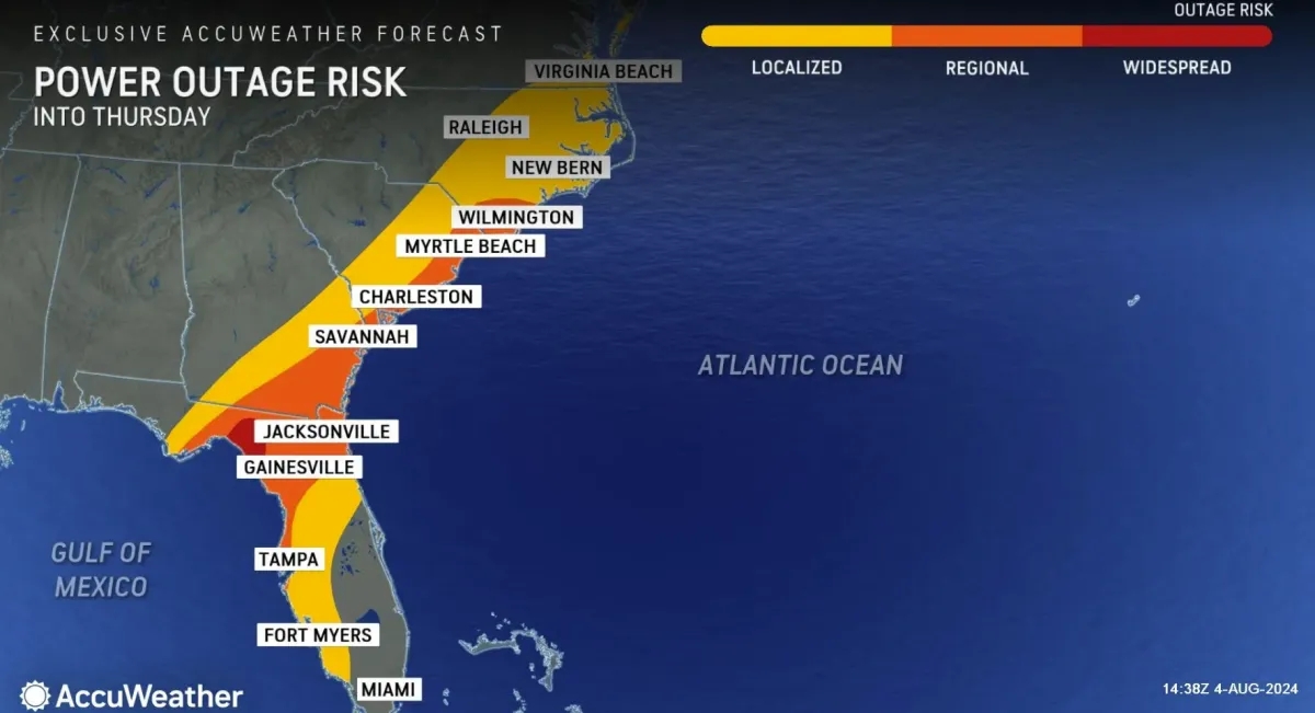 Map Shows States in Hurricane Debby’s Path Amid ‘Life-Threatening ...