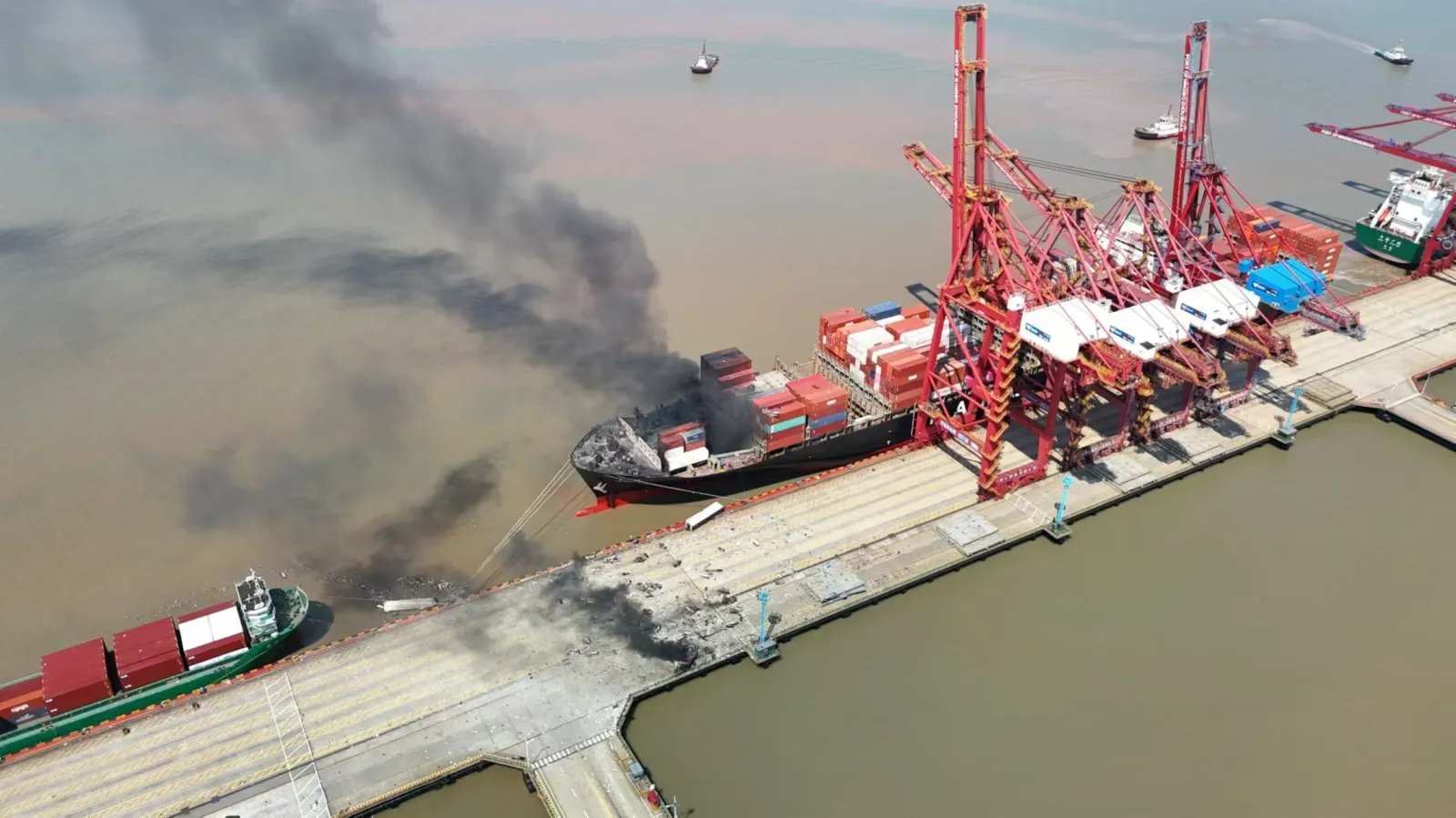 Video Shows Cargo Ship Container Exploding in Busy Port - Newsweek