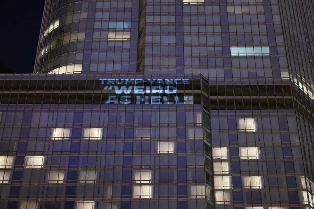 ‘Project 2025 HQ’: DNC Projects Messages Onto Donald Trump’s Hotel ...