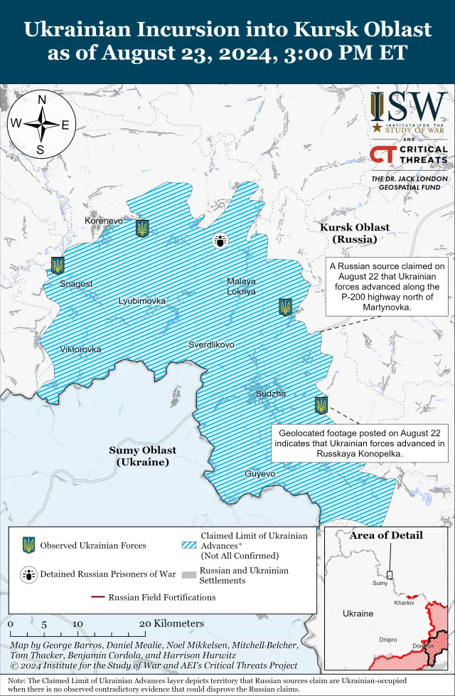 Kursk Map Shows Ukraine’s Gains Amid Russian Fears of New Push - Newsweek