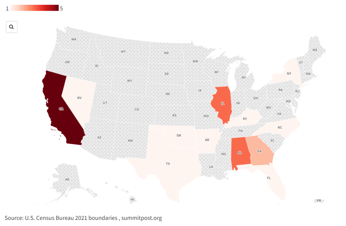 US Map Shows States With Most Deadly Mass Shootings This Year - Newsweek