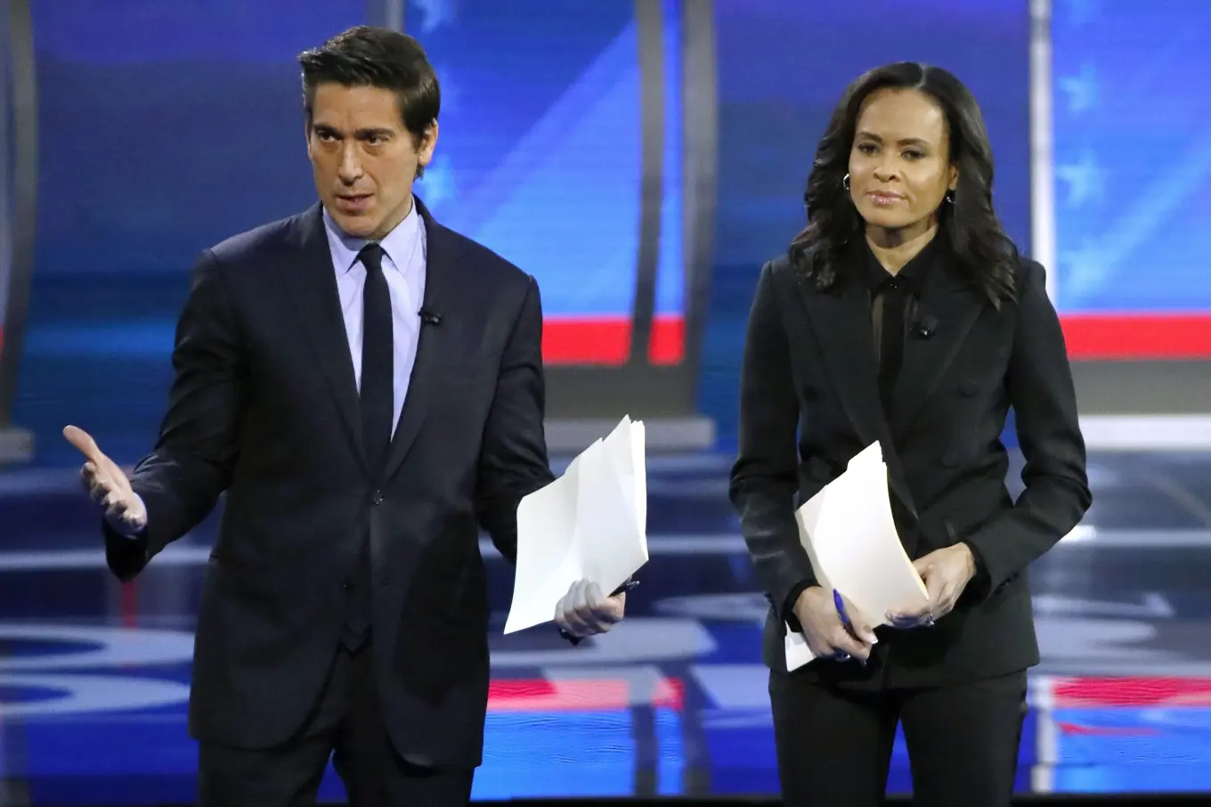 Meet ABC's Presidential Debate Moderators David Muir and Linsey Davis ...