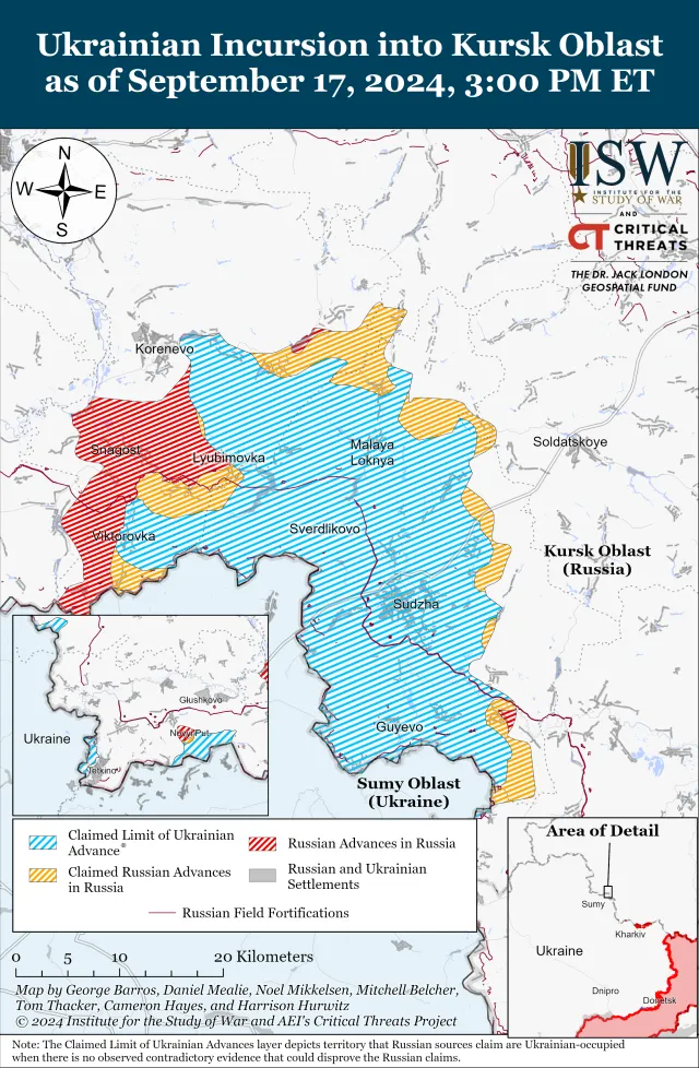 Kursk Map Shows Ukrainian Forces ‘Ground Attacks’ Amid Russian Counter ...