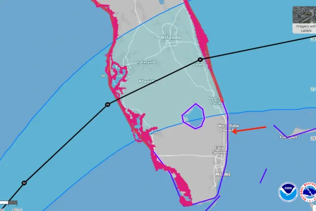 Map Shows Where Trump’s Mar-a-Lago Is Compared to Hurricane Milton Path ...