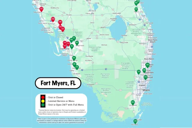 Map Shows Closed Waffle House Locations Ahead of Hurricane Milton ...