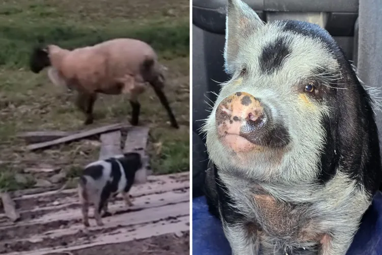 How ‘Brave’ Pig Herded Sheep to Save Them From Dog Attack—Then Fought ...
