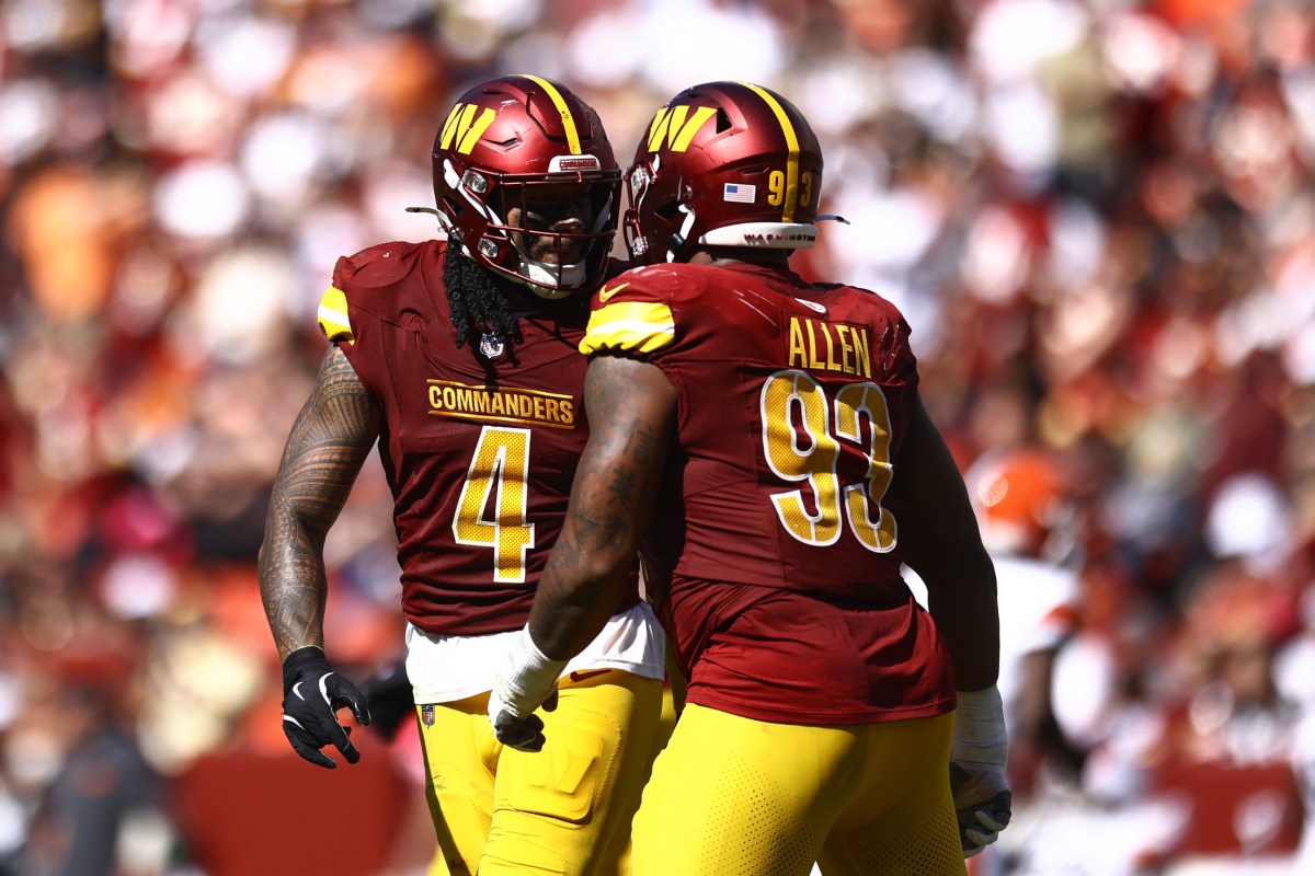 Commanders Lose Star Jonathan Allen For Remainder of Game vs Ravens ...