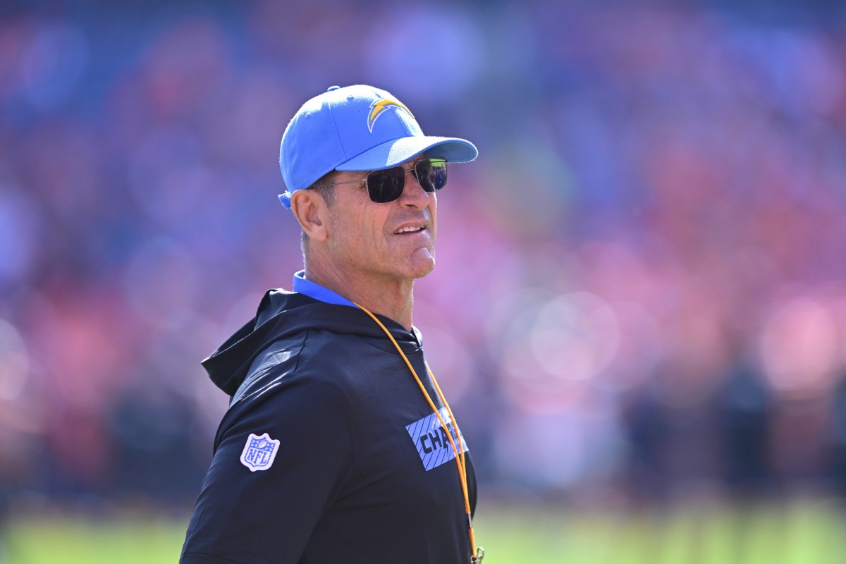Chargers HC Jim Harbaugh Leaves Game vs Broncos After Dealing With ...