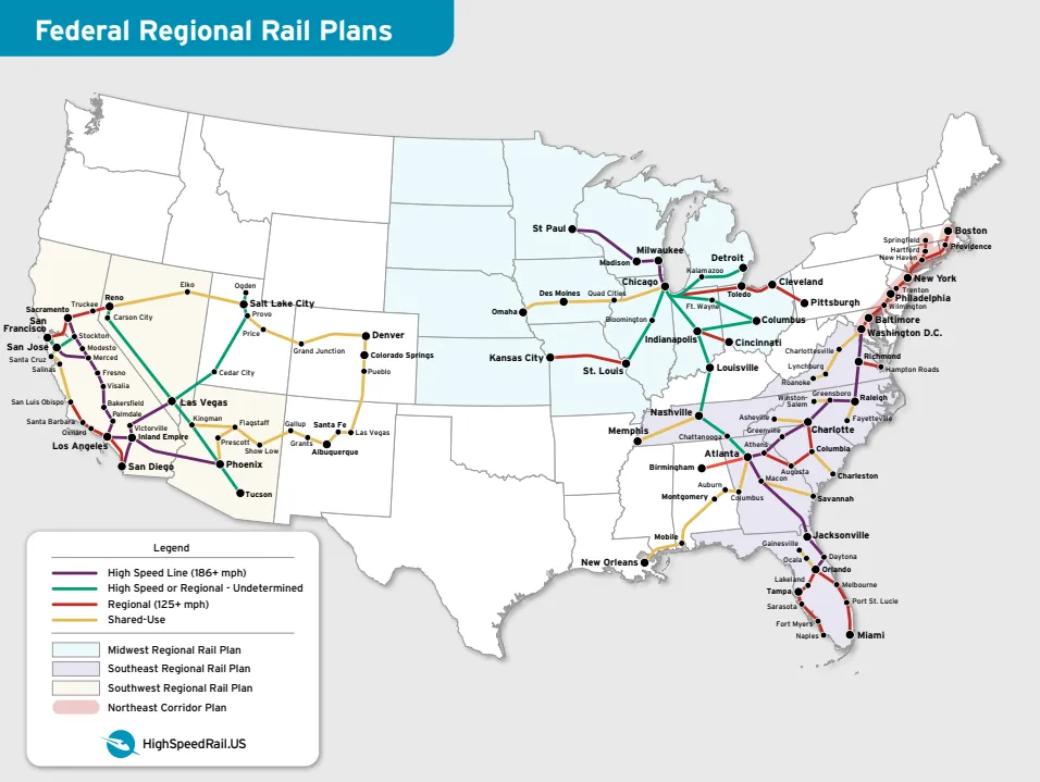 US High-Speed Rail Map Shows How New Plans Might Work - Newsweek