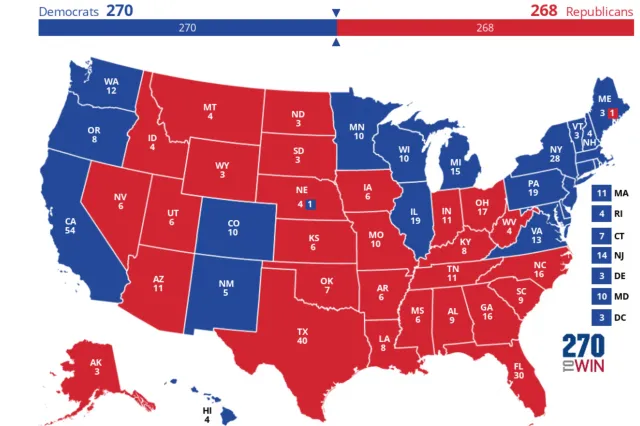 Electoral College Map Forecast For US Election - Newsweek