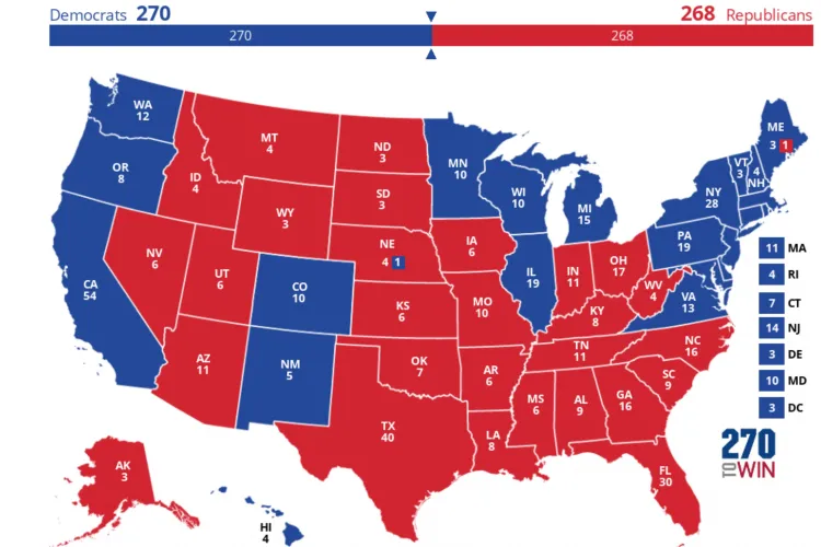 Electoral College Map Forecast For US Election - Newsweek