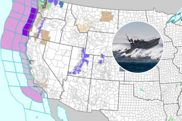 West Coast Storm Warning for 3 States Mapped As Gale-Force Winds ...
