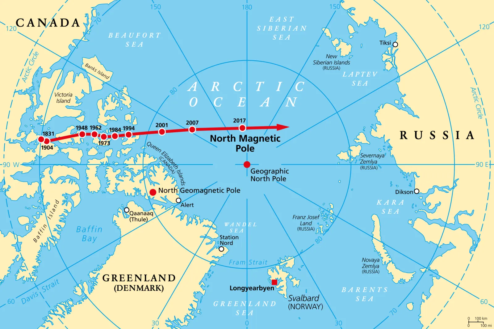 Magnetic North Pole Moving Closer to Russia: What We Know - Newsweek