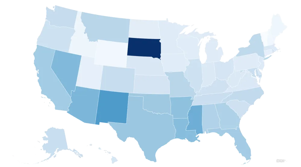 Map Shows States With Highest Rates of Syphilis - Newsweek