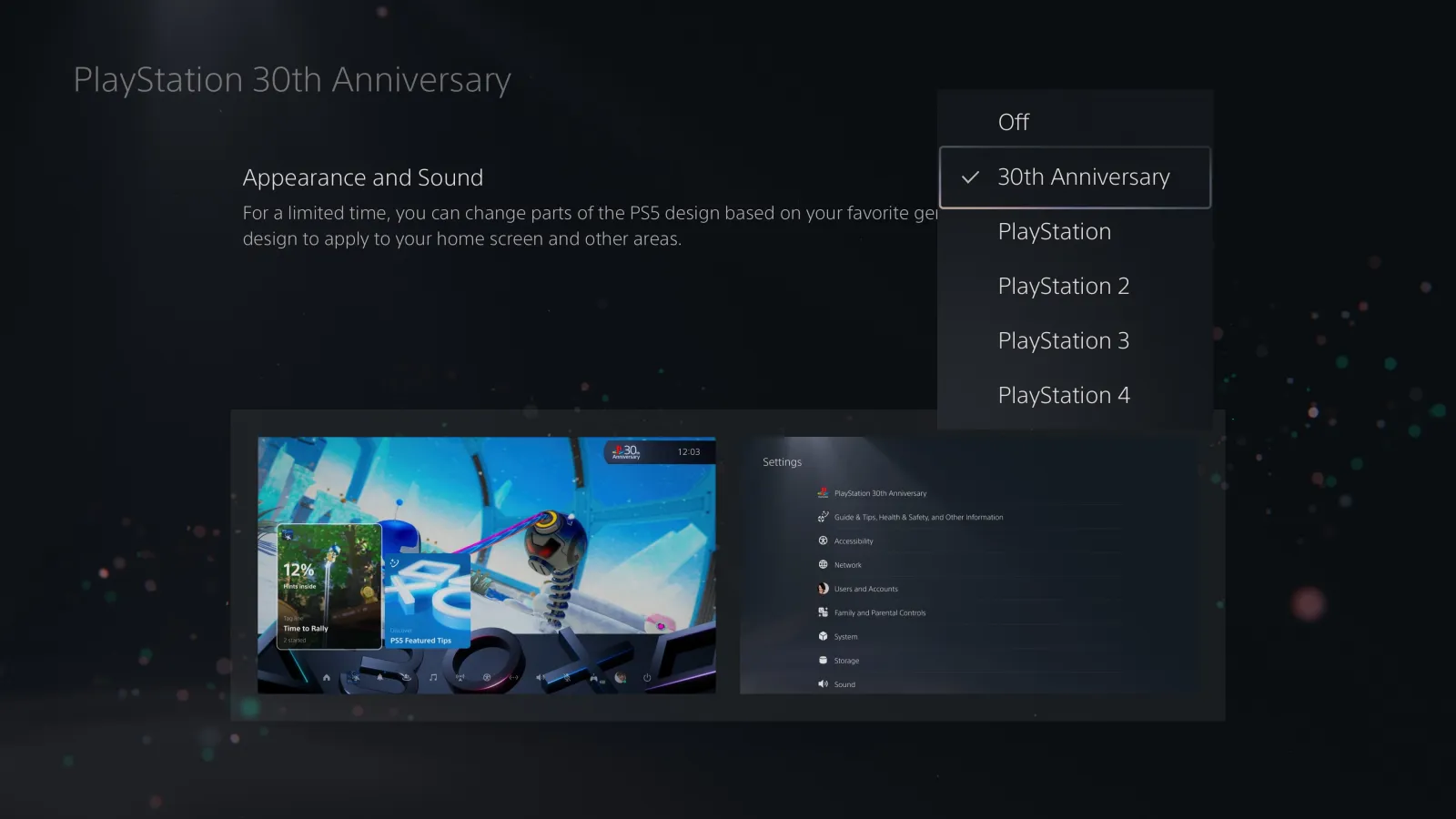 PS5 Owners Get Limited-Time PlayStation 30th Anniversary Themes and ...