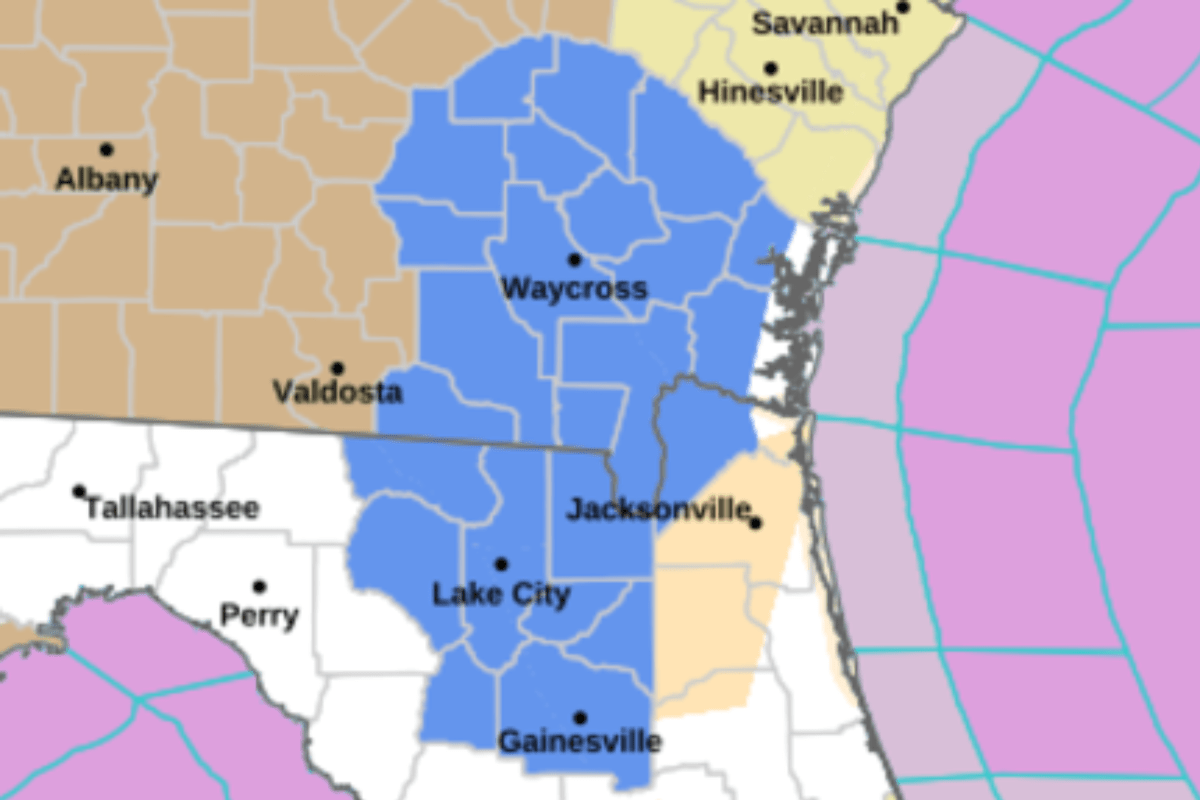 Florida Map Shows Counties Set to Freeze as Cold Front Hits - Newsweek