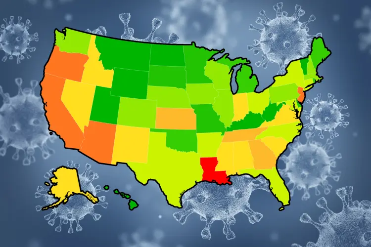 Map Shows Flu Rates Across US - Newsweek