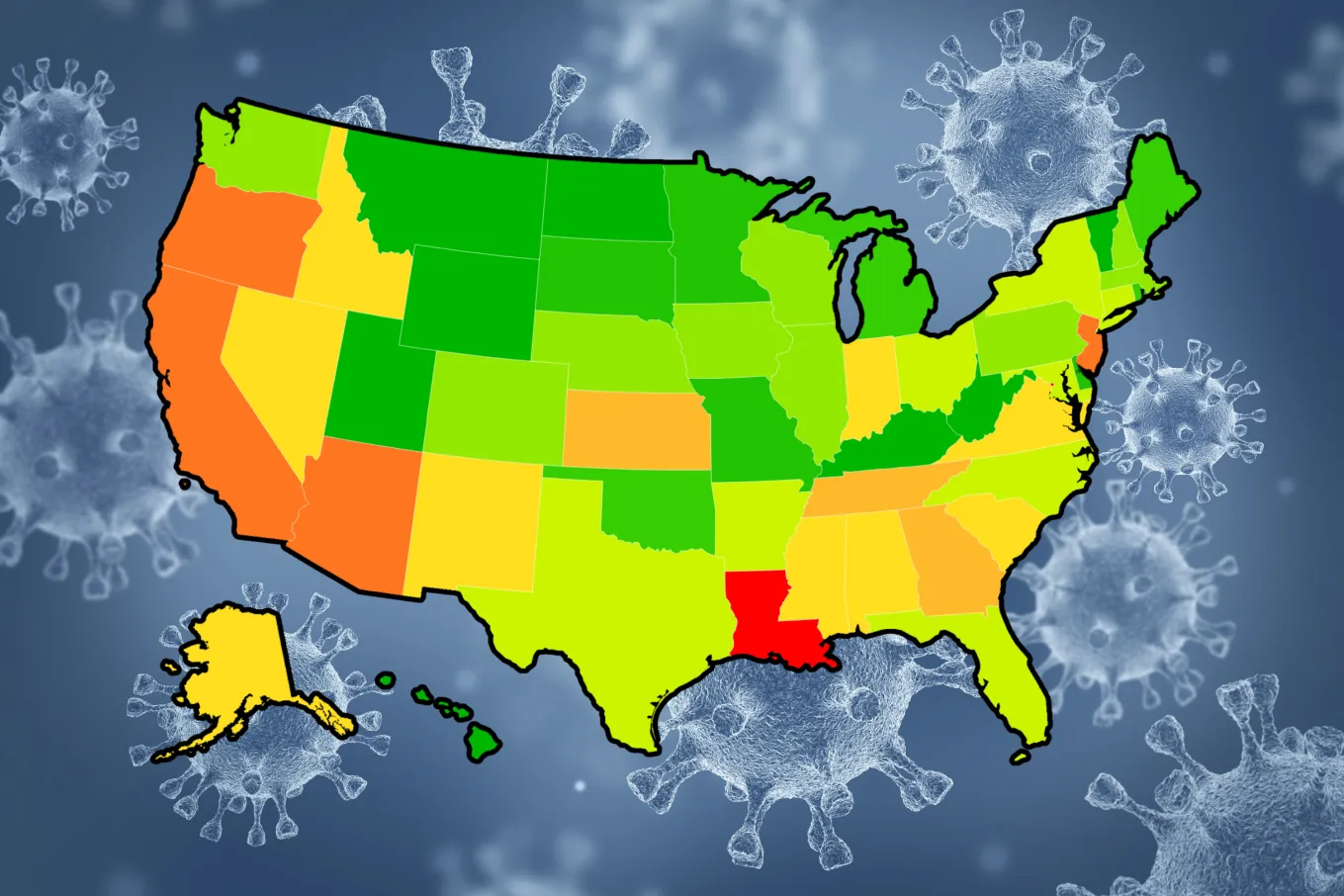 Map Shows Flu Rates Across US - Newsweek