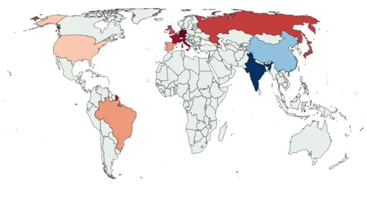 Economic Map Shows Countries With Fast, Slow Growth Forecast for 2025 ...