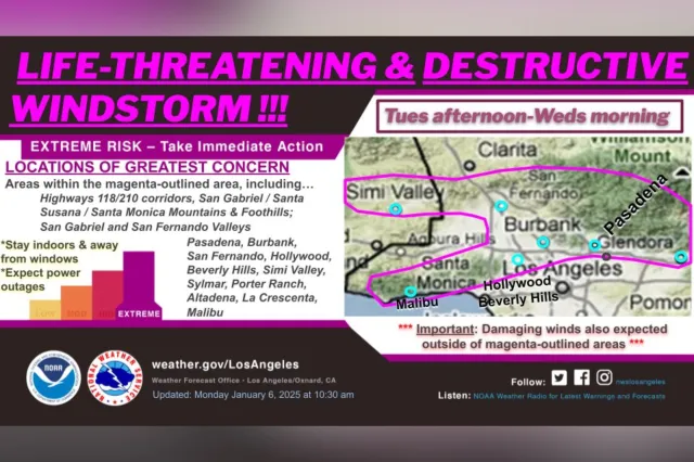 Windstorm Maps Show Southern California Areas To Be Hit Hardest - Newsweek