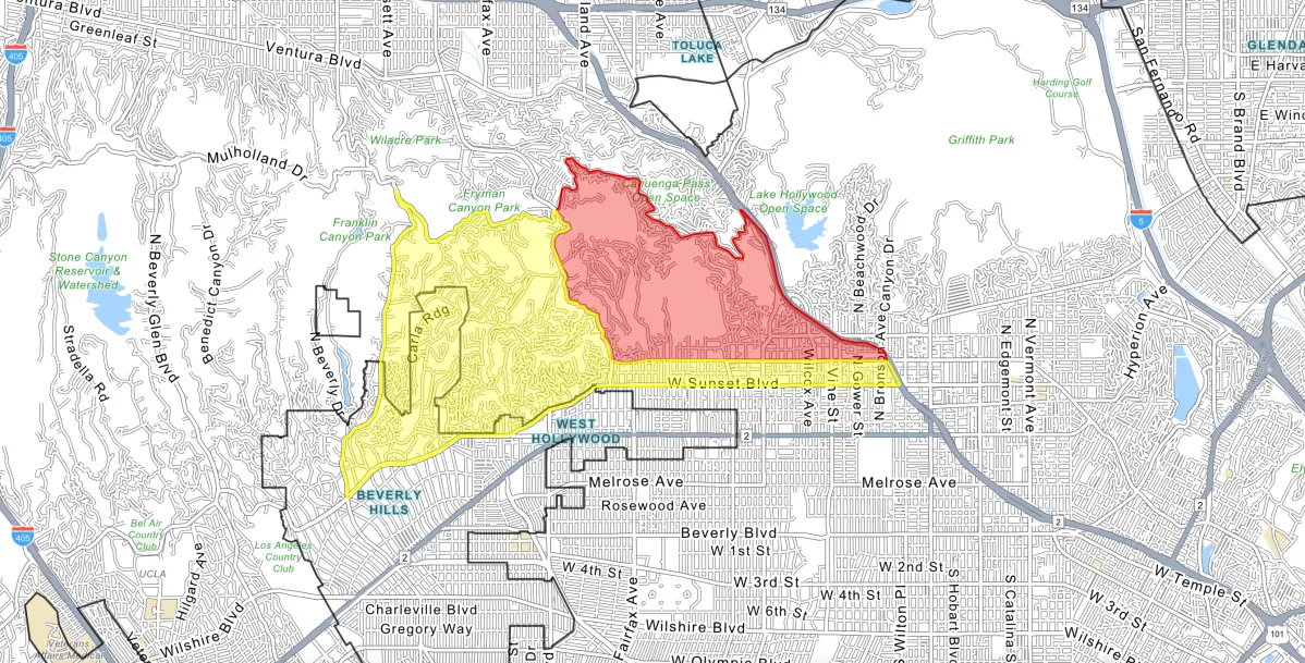 ‘Explosive’ Sunset Fire Prompts Evacuation Order in Hollywood Hills ...