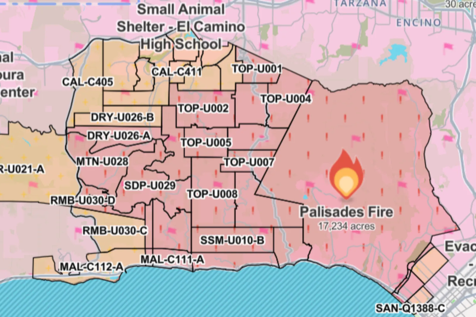 California Fire Evacuation Map, Update As LA Residents Ordered to Flee ...