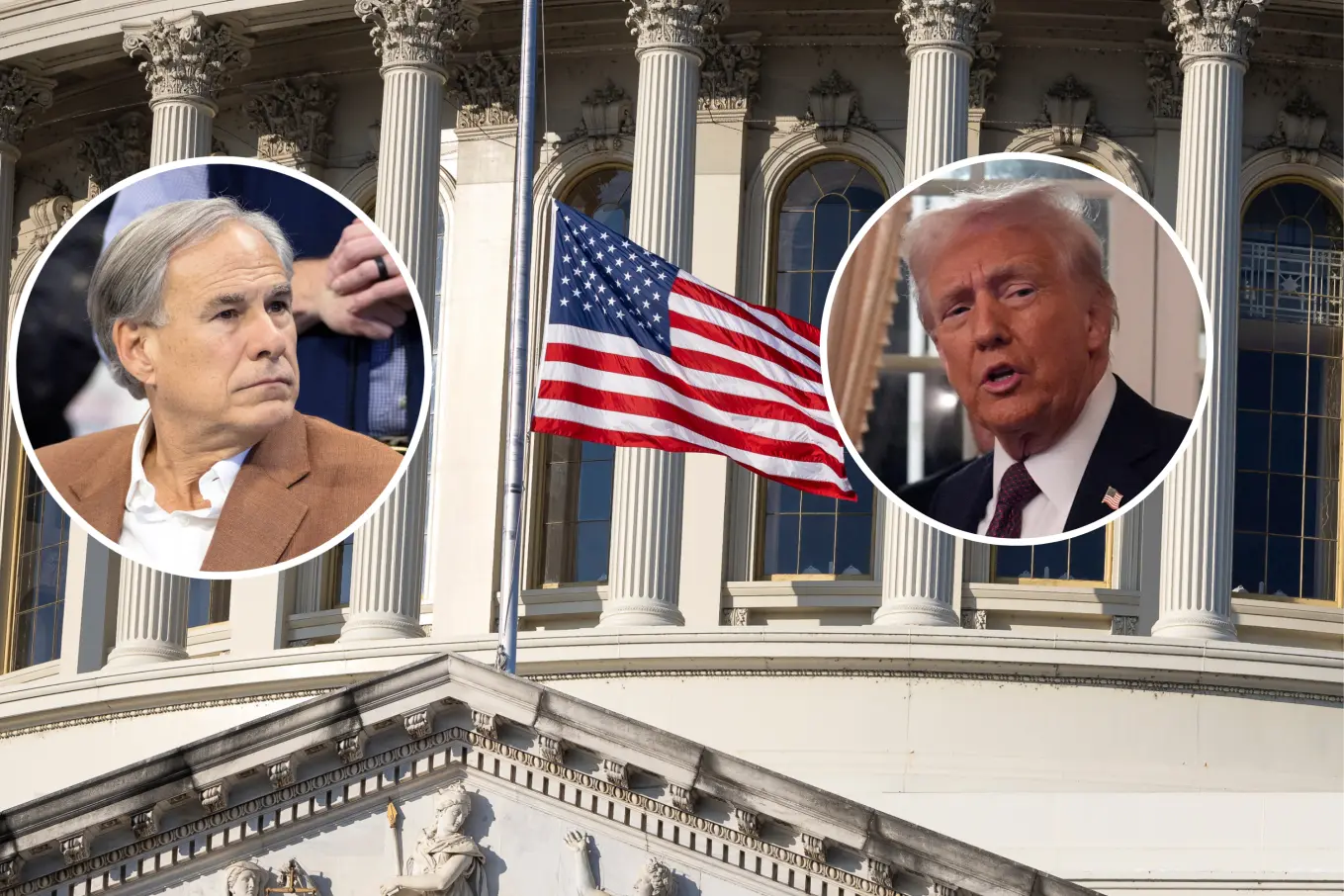 Greg Abbott Breaks Federal Protocol to Raise Texas Flags for Trump's ...