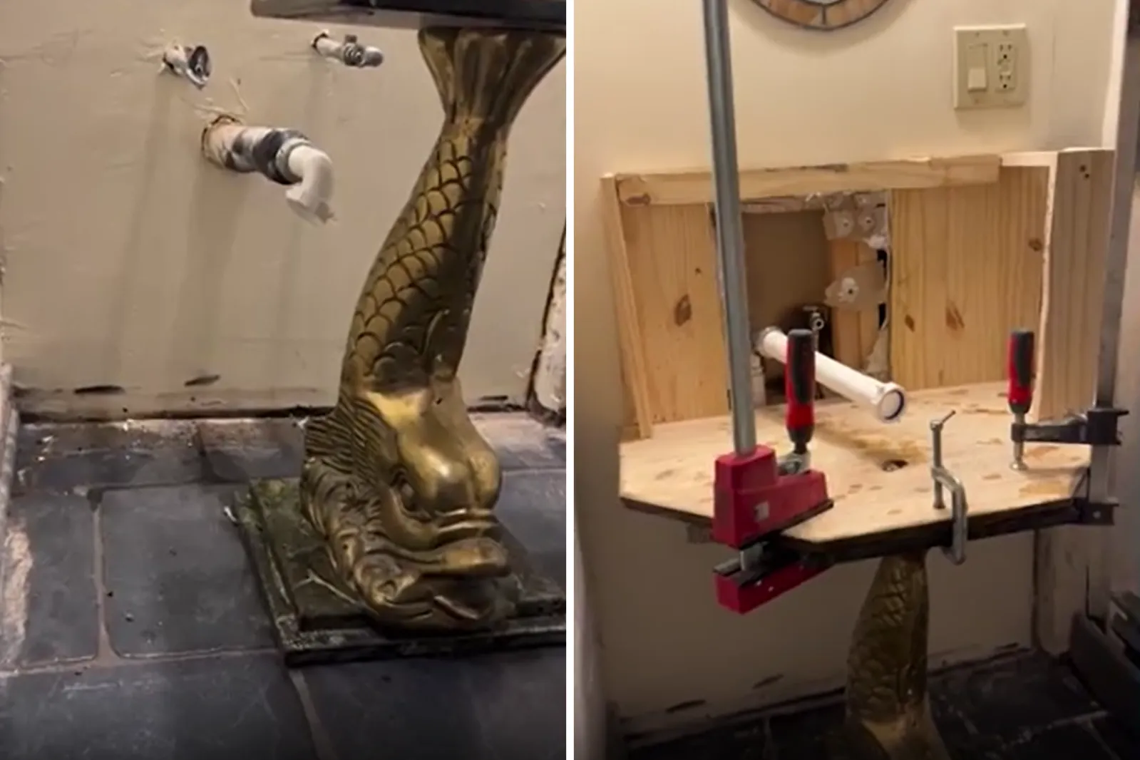 Woman’s Bathroom DIY Project Stuns Internet Using ‘Best Thrift Store ...