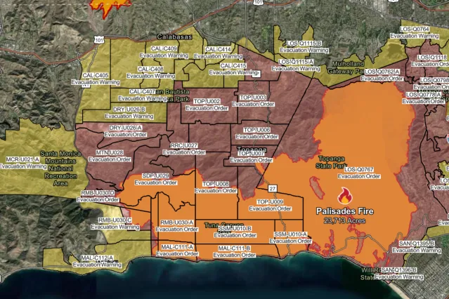LA Wildfires: Latest Map Shows Evacuation Orders for This Week as ...