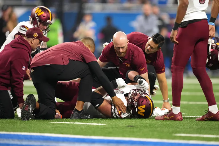 Commanders' Sam Cosmi Will Miss Rest of Playoffs With Torn ACL - Newsweek
