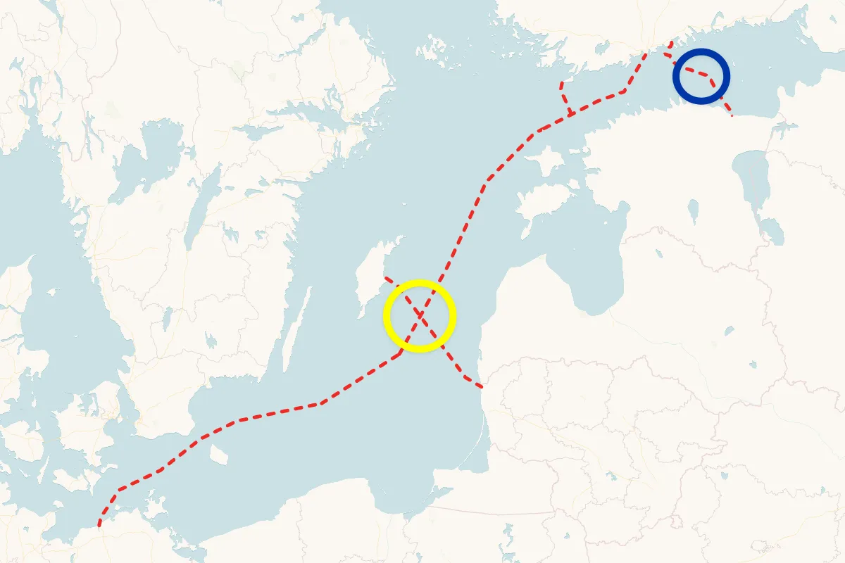 Baltic Sea Map Shows NATO Flotilla Deployed to Guard Undersea Cables ...