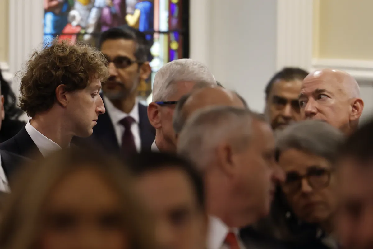 Trump Inauguration Mark Zuckerberg, Jeff Bezos, Tim Cook Join Trump for ...