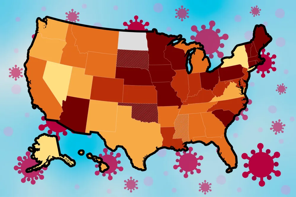 COVID Map Update As 17 US States Report ‘Very High’ Virus Activity ...