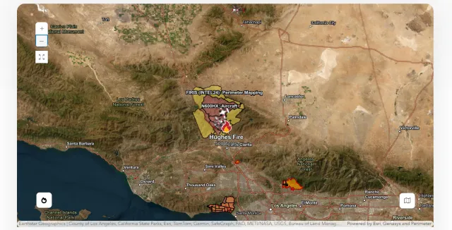 California Fire Map Update as Hughes Fire Sparks Evacuations - Newsweek