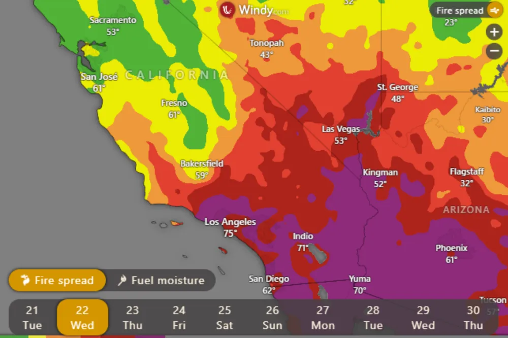 Hughes Fire Live Tracker: Map of New Los Angeles Wildfire - Newsweek