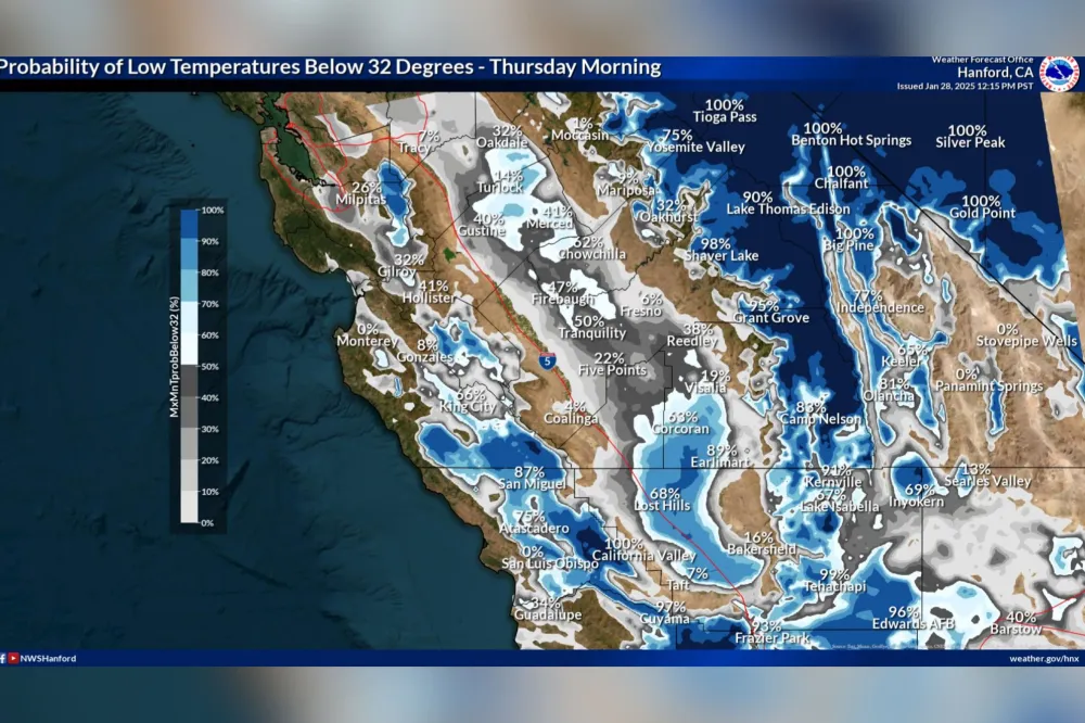 California Map Shows Areas Most at Risk of Freezing - Newsweek
