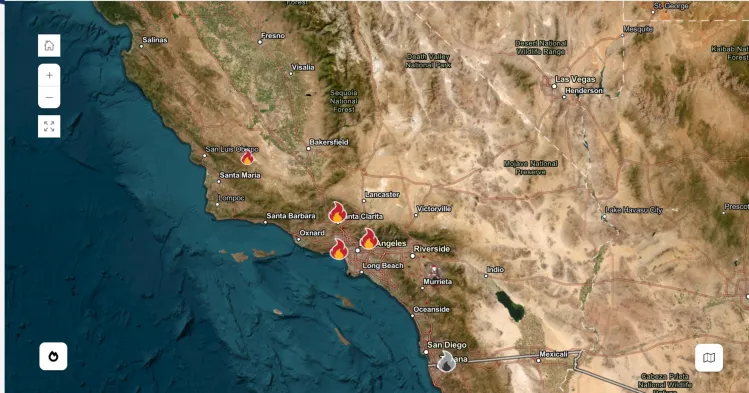 California Wildfire Map: Update on Containment as New Fire Starts ...