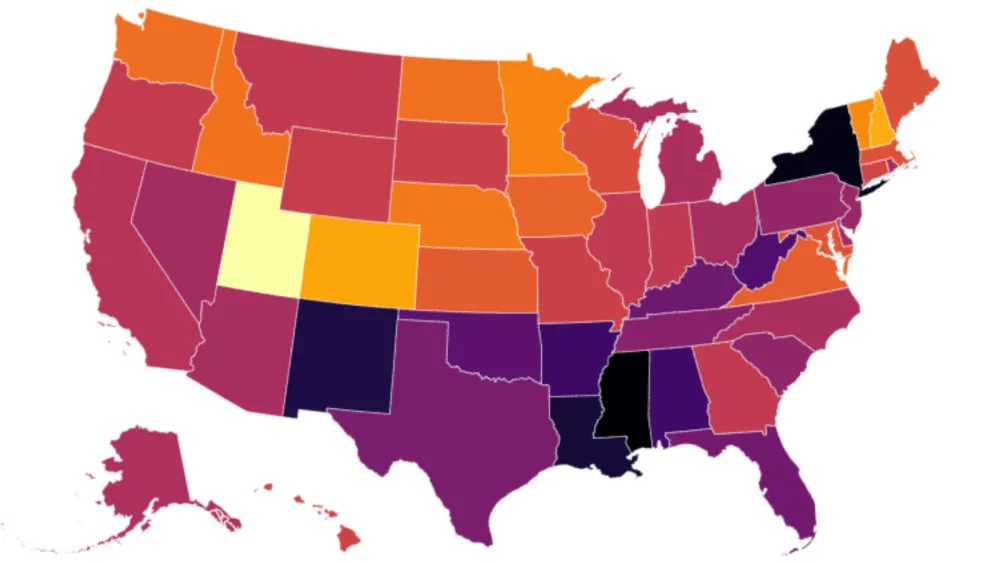 Map Reveals Most Vulnerable States to Natural Disasters - Newsweek