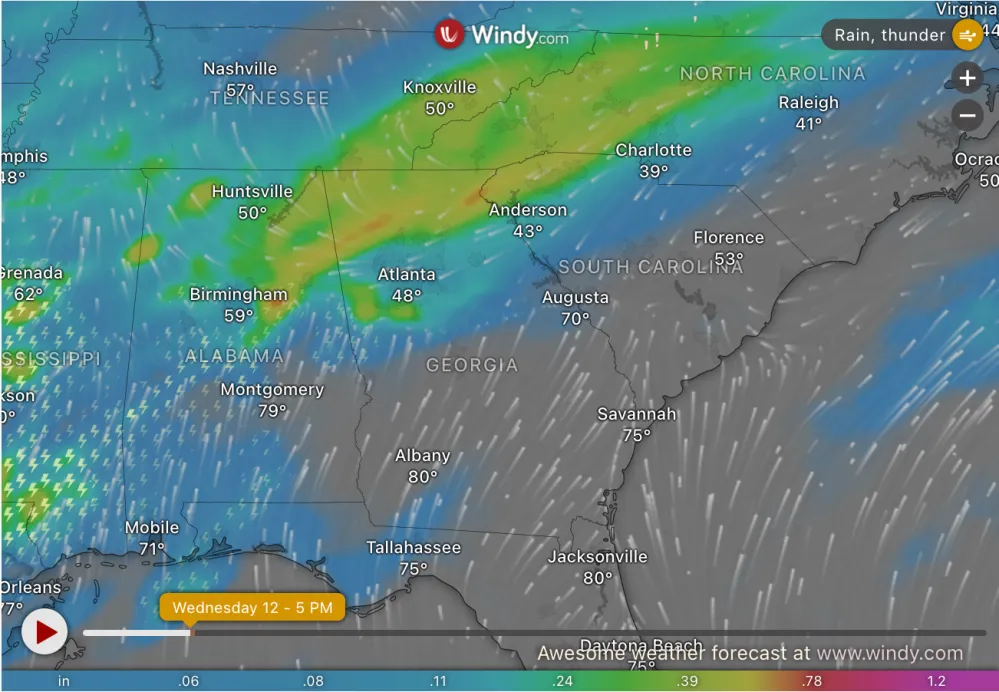 Georgia Hit With Heavy Rains—Live Tracker - Newsweek