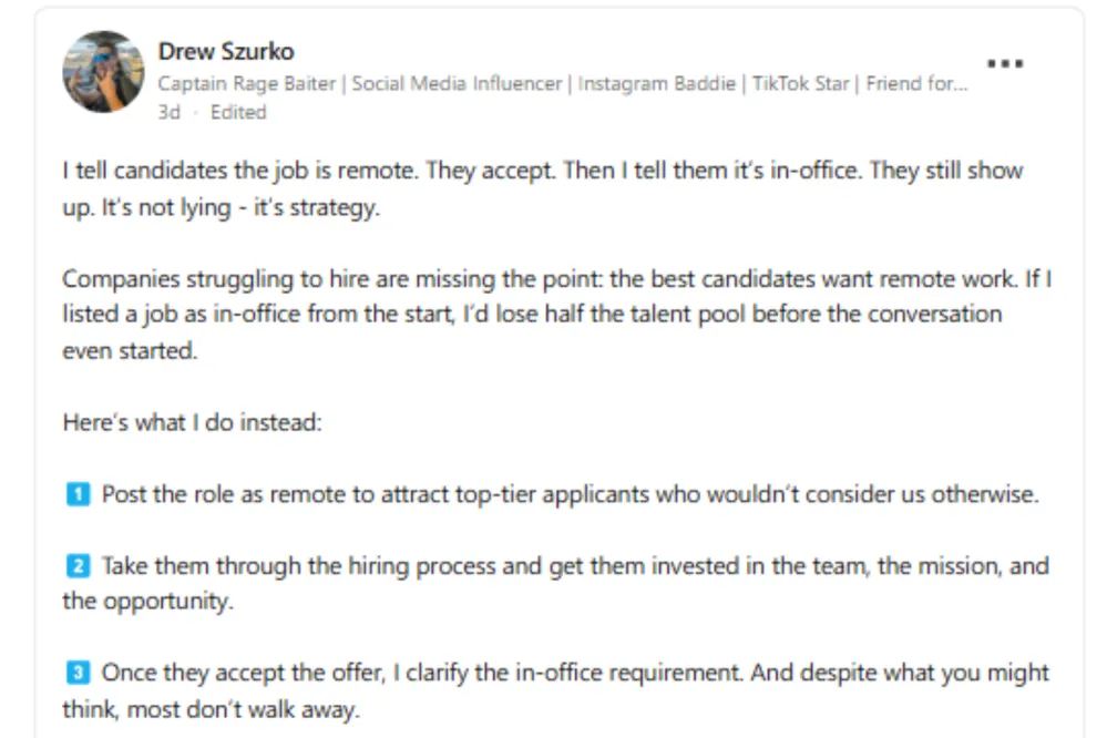 LinkedIn Post on ‘Strategy’ to Hire WFH Jobs Goes Viral—But There’s a ...