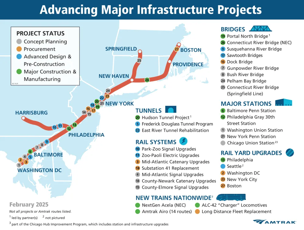 Map Shows Amtrak Projects Underway Across US - Newsweek