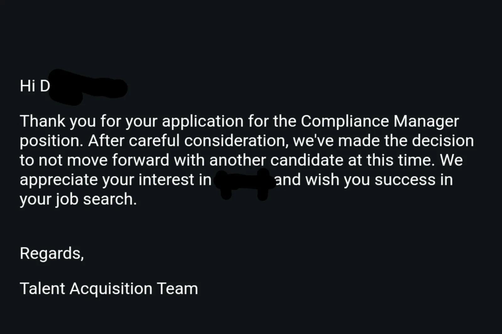 Millennial Shares Email Received Months After Applying for Job ...